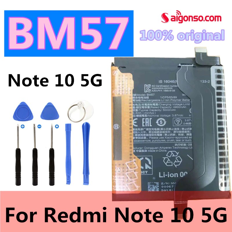 Thay pin Xiaomi Redmi Note 10 5G Chính Hãng , Giá rẻ tại TPHCM