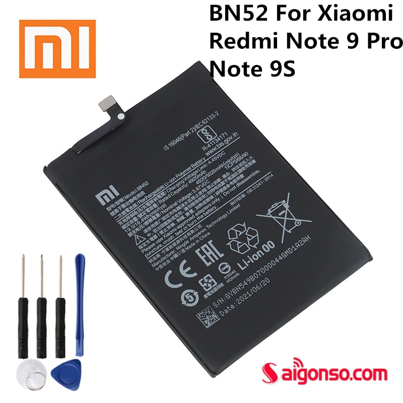 Thay pin Xiaomi Redmi Note 9s Chính Hãng , Giá rẻ tại TP.HCM